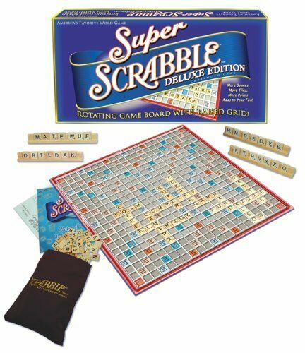 Hasbro Super Scrabble Deluxe Edition Rotating Game Board - 1105 for ...