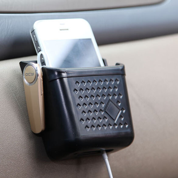 Mini Auto Storage Box Organizer Car Cell Phone Holder Black | eBay