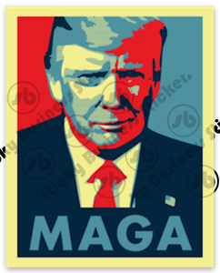 Trump MAGA POSTER 3" Sticker Vinyl weatherproof water bottle laptop ...