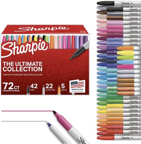 Sharpie Permanent Markers Ultimate Collection Fine; Ultra Fine Assorted ...
