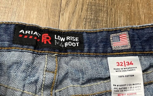 Ariat Work FR M4 Low Rise Boot Cut Jeans 32x31 CAT 2 2112 Flame ...