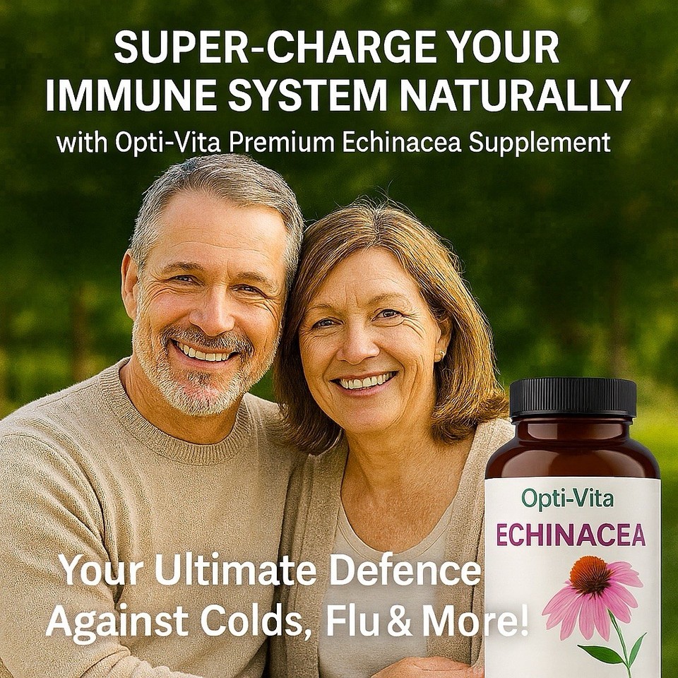 STRONG Echinacea Tablets, Purpurea Extract, Cold and Flu Immune System ...