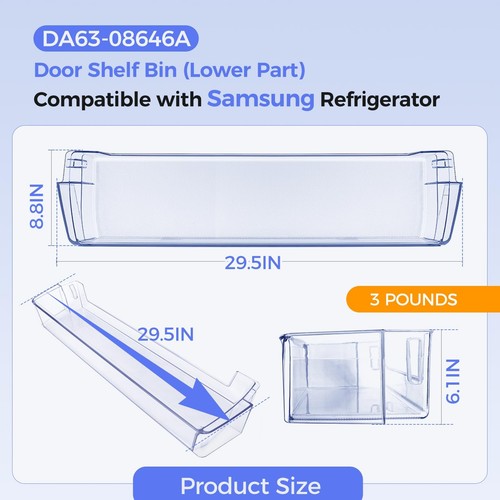 Upgrade DA63-08646A Refrigerator Door Shelf Bin Compatible with Samsung ...