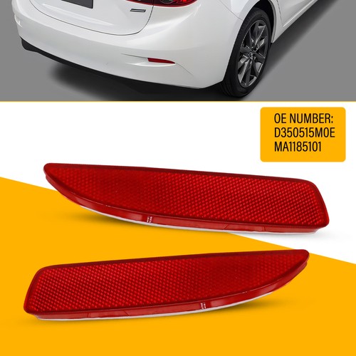 Pair Rear Bumper OEM Reflectors Red Lens Fit 2006-2017 Mazda 5 ...