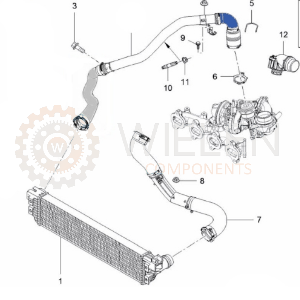 Intercooler Silicone Turbo Hose for Nissan NV400 2.3 DCI 144605171R ...