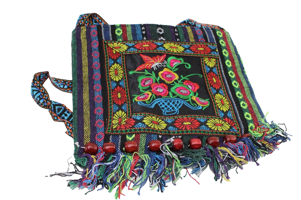 Ethnic Multicolor Embroidered Traditional Folk Style Shoulder Bag with ...