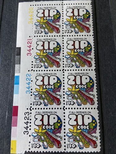US Stamps Scott 1511 Plate Block Of 8 Zip Code 10 Cents MNH OG (1974 ...