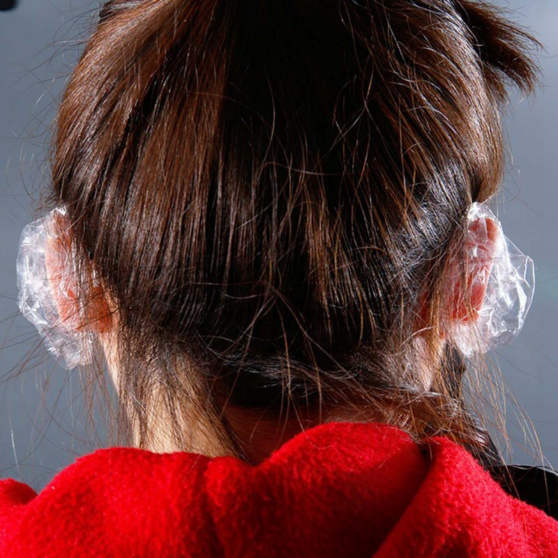 100Pcs Earmuffs Shower Waterproof Hair Coloring Ear Protector Cover ...