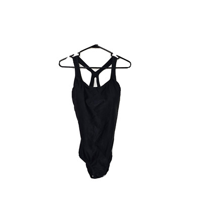 NWT Vintage Speedo Women's 18 Black Conservative One Piece Soft Cup Bra ...
