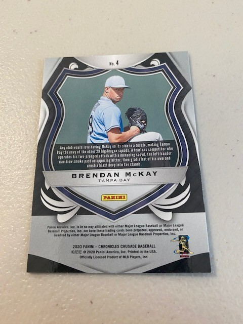 BRENDAN MCKAY 2020 Panini Chronicles #4 Crusade Rookie RC | eBay