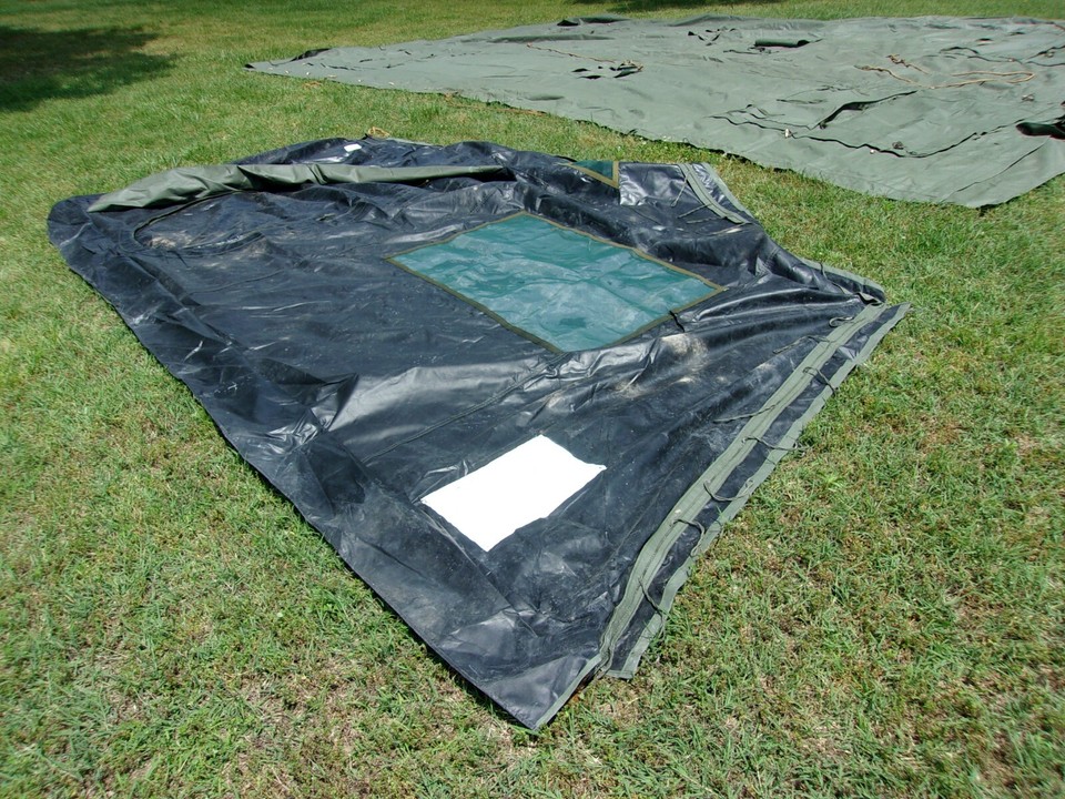 MILITARY 16x16 FRAME TENT SURPLUS US ARMY ..NO FRAMES INCLUDED CAMPING ...