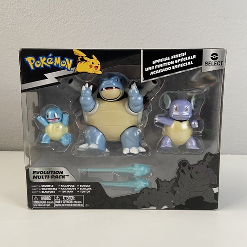 Pokémon Evolution Multi-Pack: Squirtle, Wartortle, Blastoise Figure ...