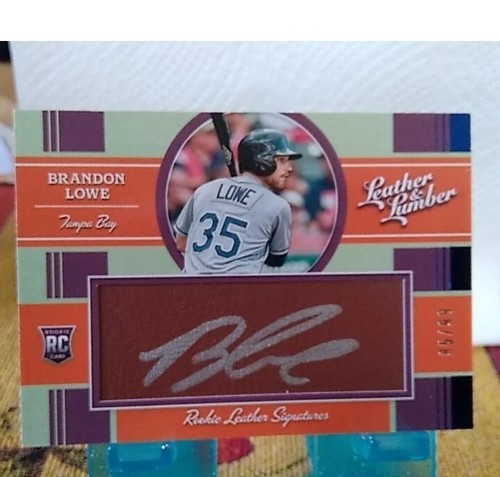 Brandon Lowe Panini Autograph Leather and Lumber Brown Leather 85/99 ...