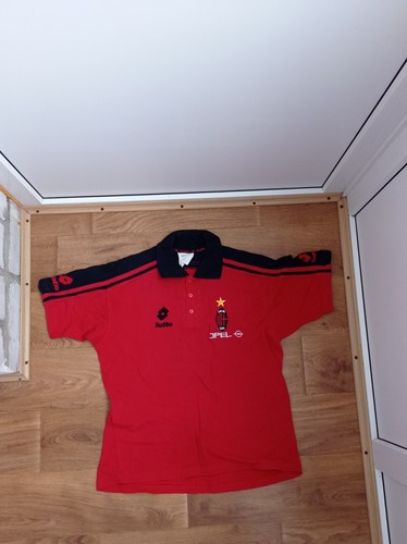 AC Milan OPEL Lotto Soccer Jersey Men's Size XL Vintage 1995 Red BLOCK ...