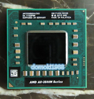 AMD 4 Core A8-3500M A8-3520M A8-3510MX A8-3530MX A8-3550MX Socket FS1 ...