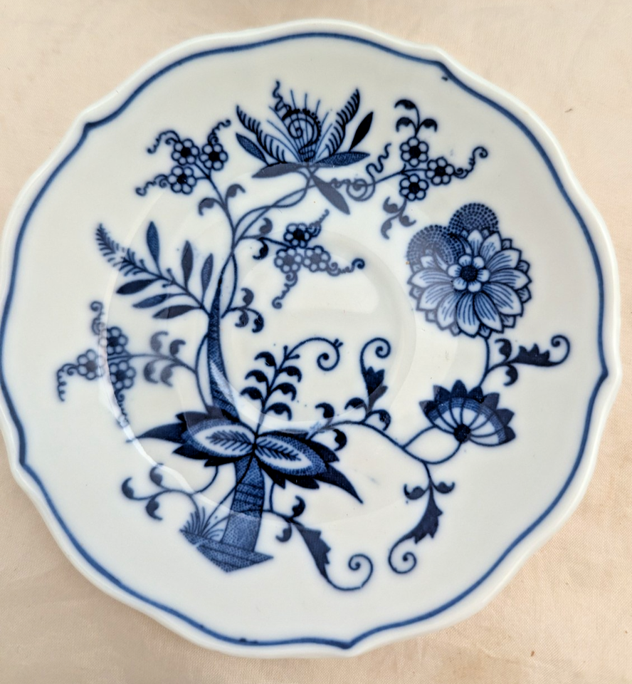 Vintage Blue Danube Japan Demitasse Cup & Saucer Set 6pc White Blue ...