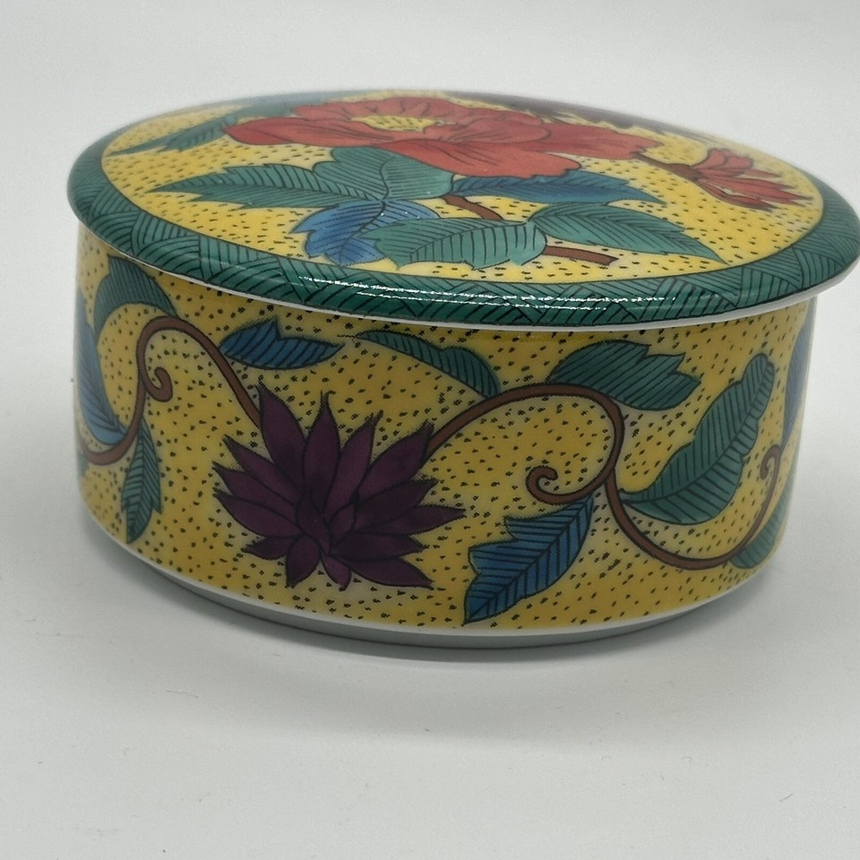 Vintage Hand Painted Porcelain Ashibi Japan Trinket Dish | eBay