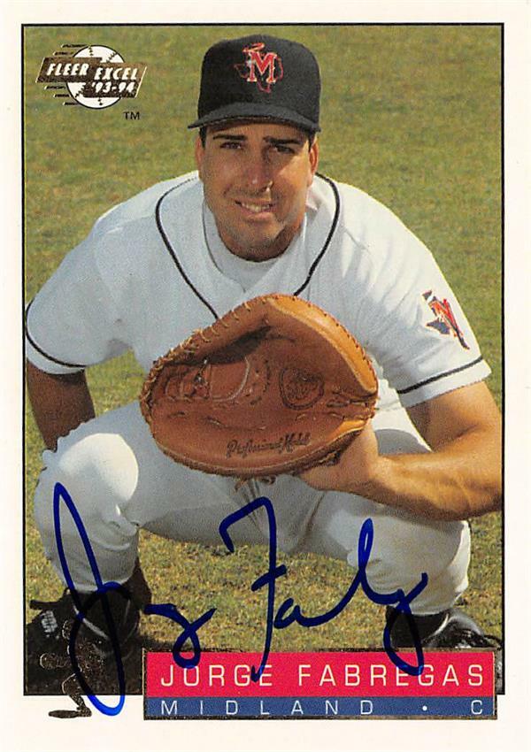 Jorge Fabregas autographed Baseball Card (Angels) 1993 Fleer Excel ...