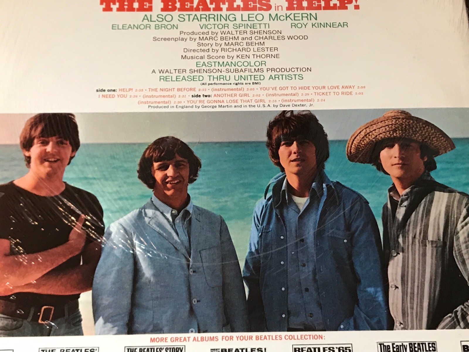 THE BEATLES ~ HELP! ~ ORIGINAL LABEL ORANGE OR PURPLE STILL ~ FACTORY ...