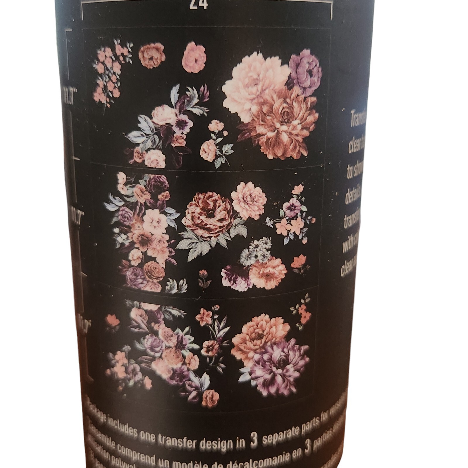 Prima Redesign Burgundy Rose Garden Furniture Decor Transfer 24x35 for ...