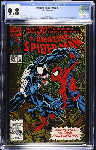 🔑🔥The Amazing Spider-Man #375 Marvel Comics March 1993 White Pages CGG ...