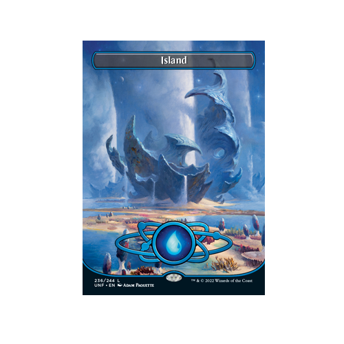 5x Unfinity Planetary Full Art Borderless Land Set EDH Magic the ...