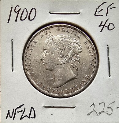 1900 Newfoundland 50 Cents Half Dollar Sterling Silver KM-6 - Queen ...
