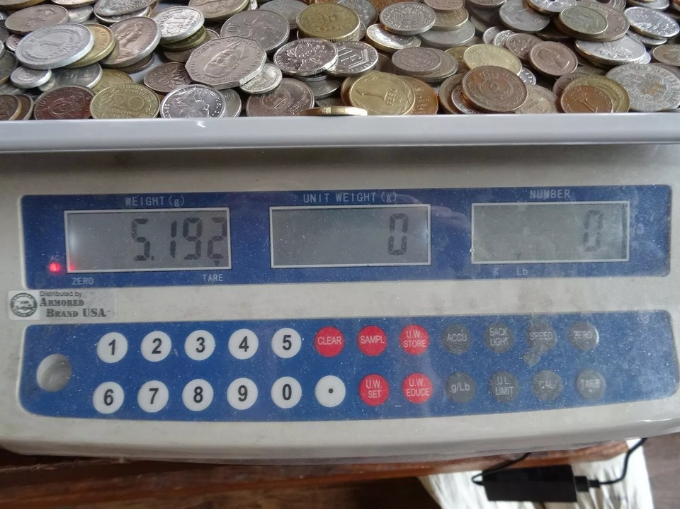 Old Mix World Coin Collection Bulk Estate Exchange 5 POUNDS Treasure ...