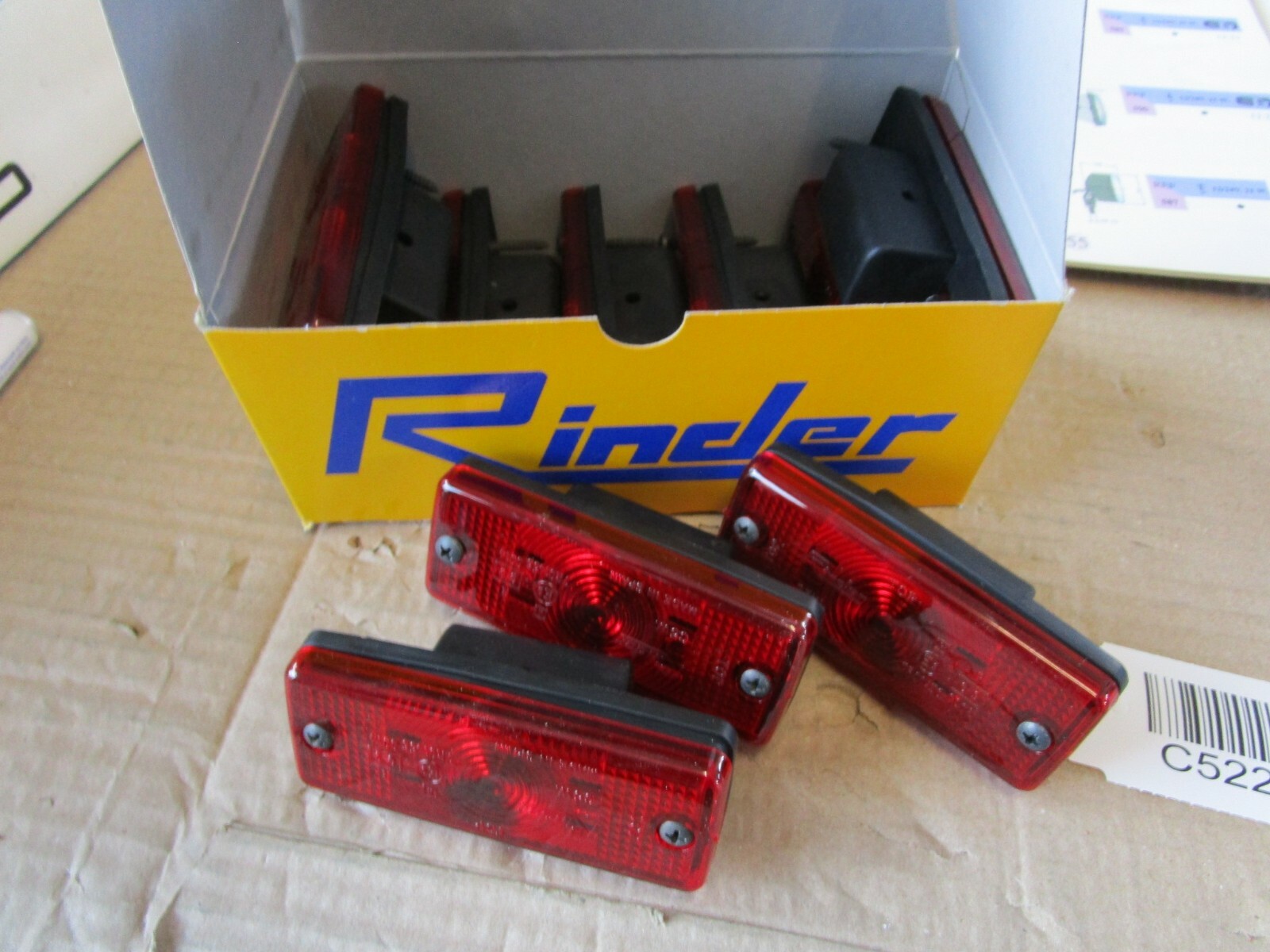 LKW Anhänger Seitenmarkierungslicht Seitenleuchte Rot 12/24V Rinder 896 ...