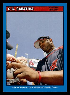 CC Sabathia 2006 Bazooka Blue Fortune #34 Cleveland Indians Mint | eBay