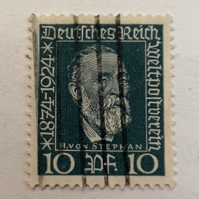 1924 GERMANY 10 PF STAMP VON STEPHAN SIGNED ON BACK | eBay