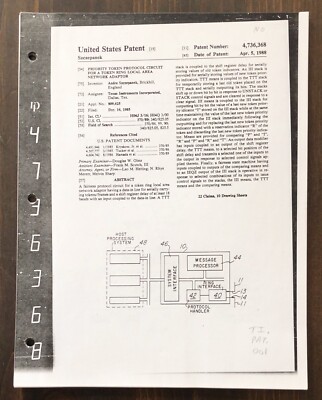 Texas Instruments - Token Protocol Circuit For A Token Ring LAN Adaptor ...