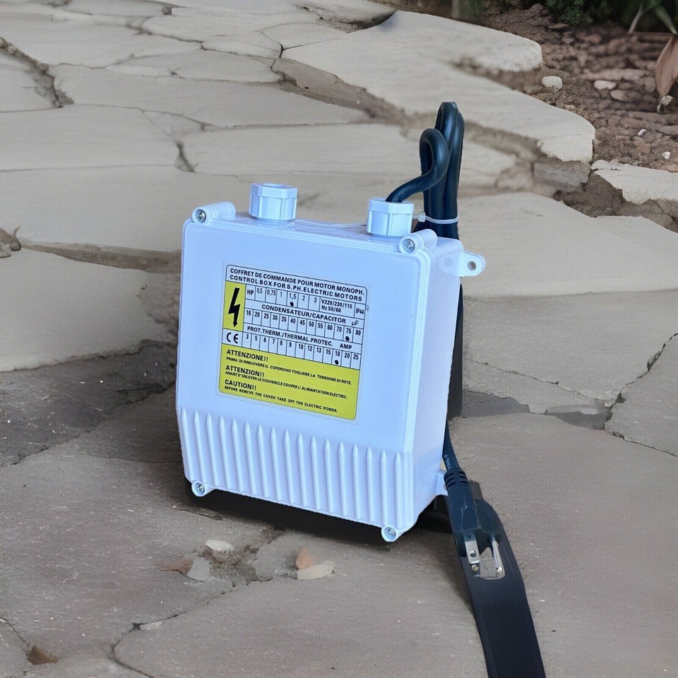 Electric Motor Control Box Start 60uf 25A 1100w 60hz For Deep Well ...