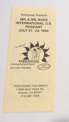 International US Nude Pageant Treehouse Fun Ranch California 1990 ...