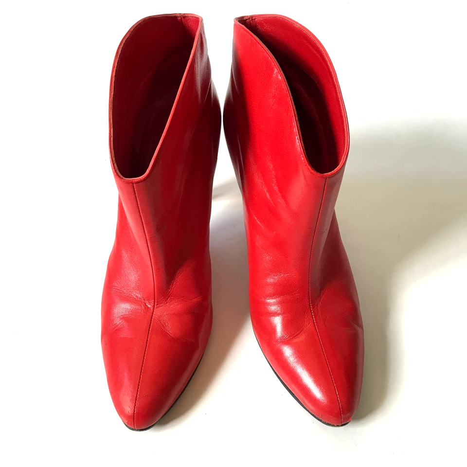 Celine x Hedi Slimane Era Leather Ankle Boots Booties Womens 38.5 8.5 ...