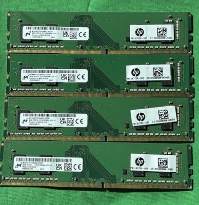 4 Micron 4GB DDR4 3200MHz UDIMM PC4-3200AA Desktop Memory ...