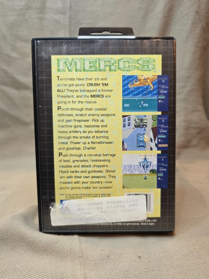 Mercs (Sega Genesis, 1991) Cartridge and Box 10086011197| eBay