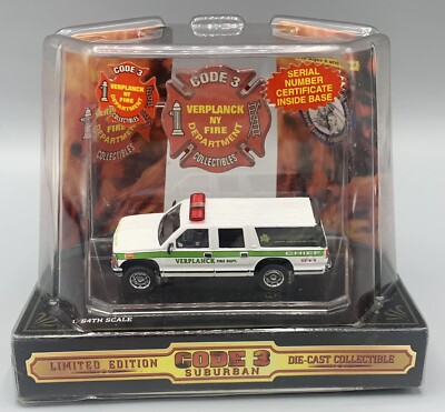 Code 3 Diecast GMC Suburban City of Verplanck FD NIB 1:64 | eBay