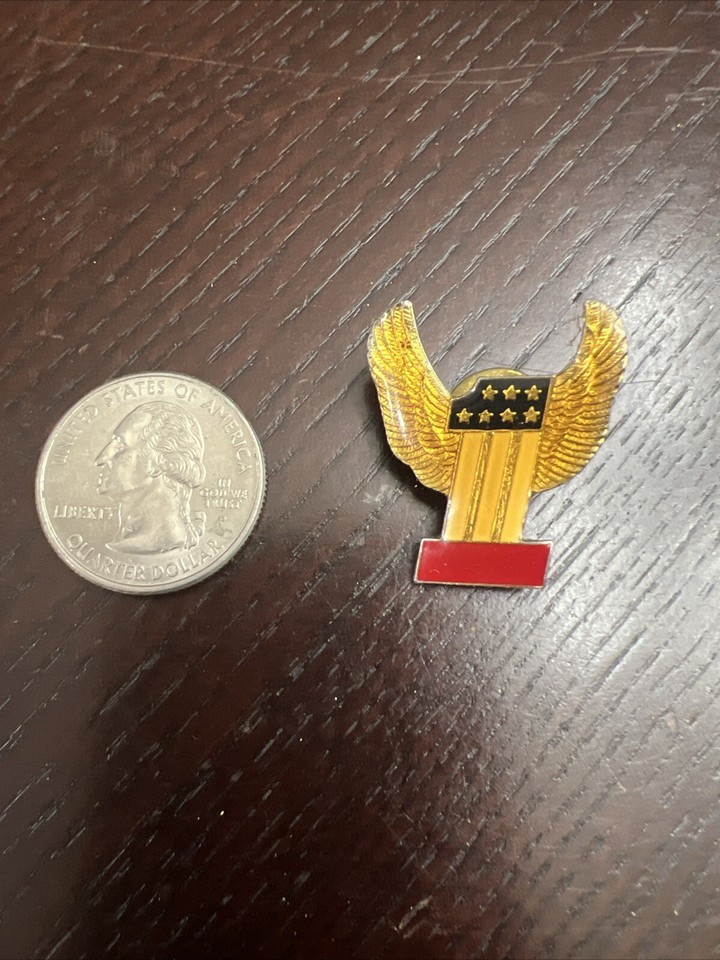 HARLEY DAVIDSON LARGE WINGED #1 ENAMEL PIN VINTAGE 80'S AMF STARS ...