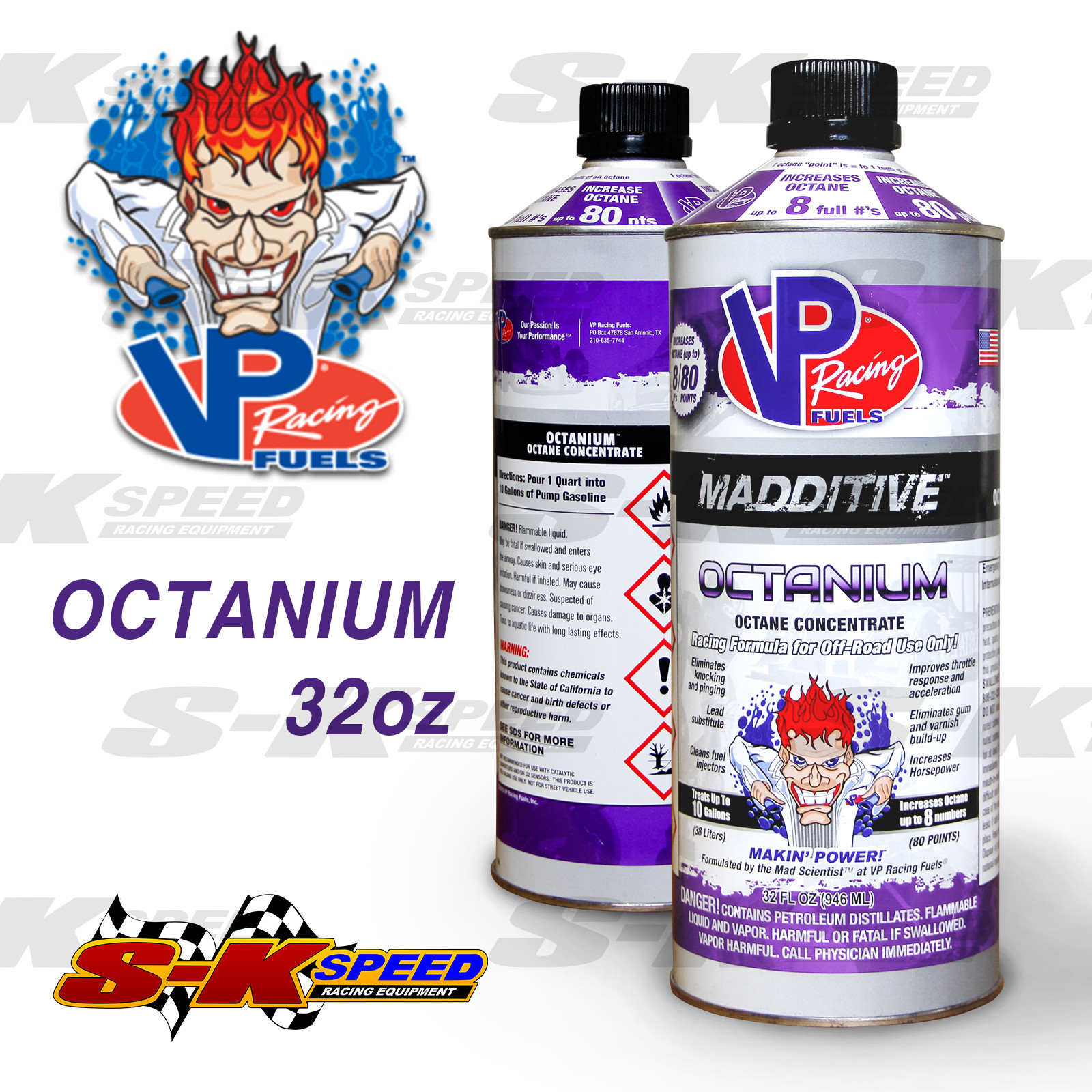 VP Racing Fuel Octanium Gasoline Octane Booster 32oz Can Treats up to ...