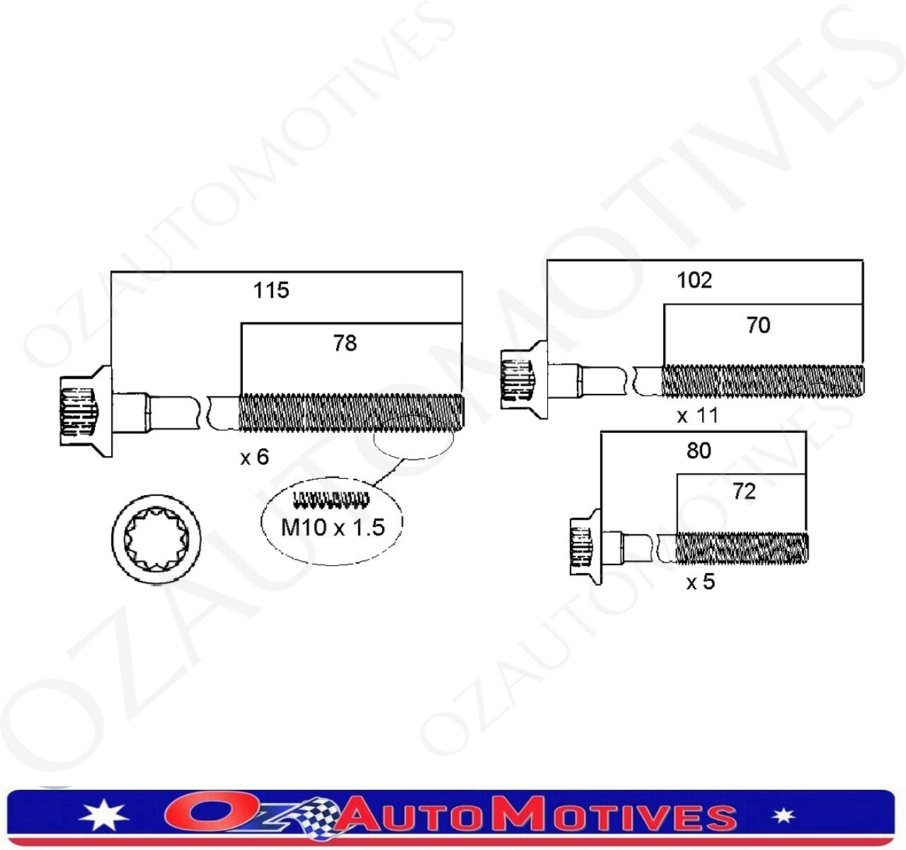 OM602 / OM602-911 Cylinder Head Bolts Suits Mercedes 190 D W201 | eBay