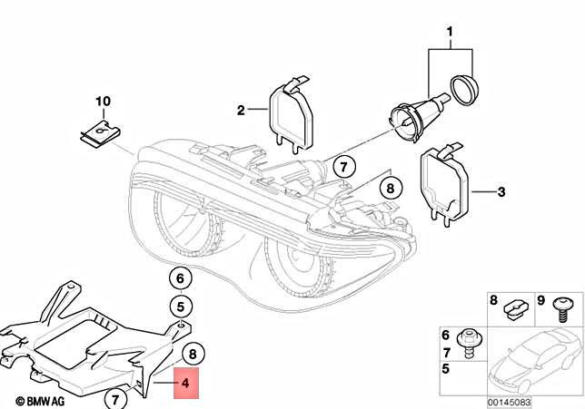 Genuine BRACKET HEADLIGHT LEFT BMW Alpina B7 E65 E66 E67 730d 730i ...