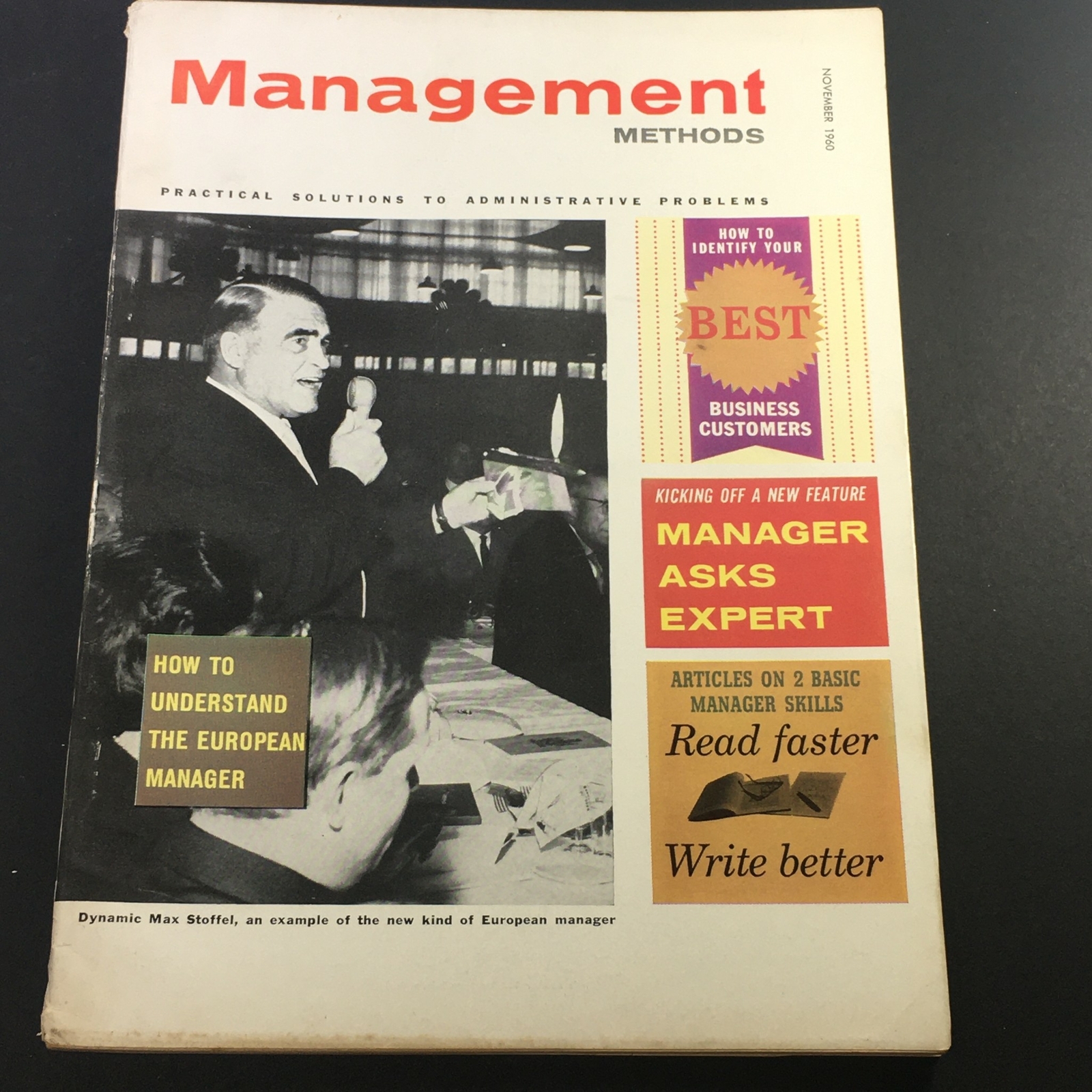 VTG Business Management Magazine November 1960 - Dynamic Manager Max ...