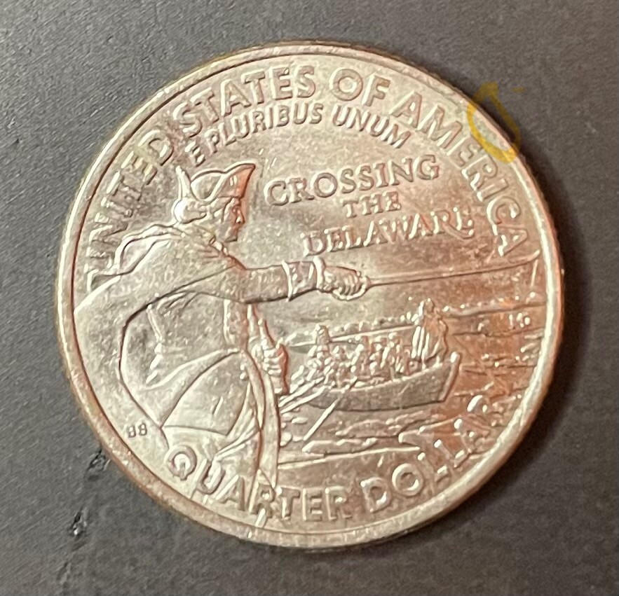 2021-P Quarter Crossing The Delaware. Most die Errors on reverse | eBay