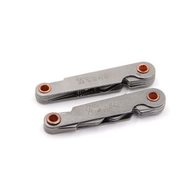 2 Pcs Stainless Steel Metric Screw Pitch 60+55 Degree Thread Measuring ...