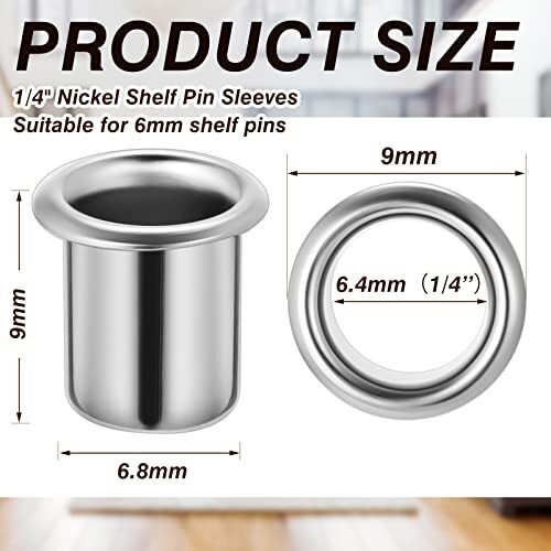 1/4 Inch Shelf Pin Sleeves Cabinet Shelf Pins Shelf Reinforcement 600 ...