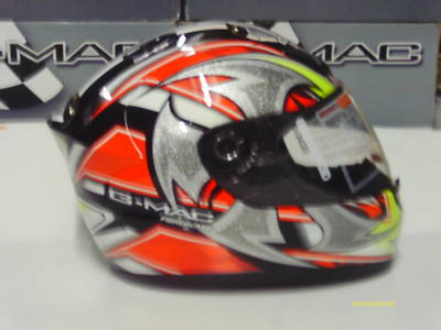 GMAC Radar Motorcycle Helmet X-Small BK/RE/BU/YE | eBay UK