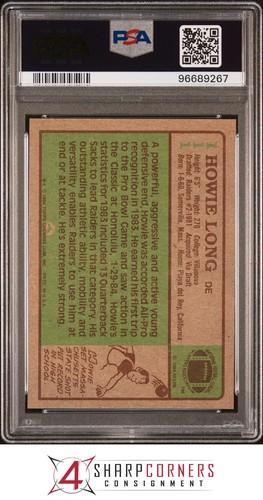 1984 TOPPS #111 HOWIE LONG RC RAIDERS HOF PSA 9 | eBay