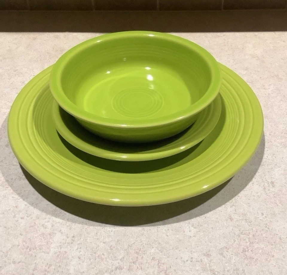 Fiestaware, Fiesta Dinner Plate, Cereal Bowl, Dessert/Salad Plate Set ...