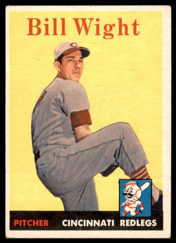 1958 Topps #237 BILL WIGHT Cincinnati Redlegs VG/Ex (Line BR Edge) | eBay